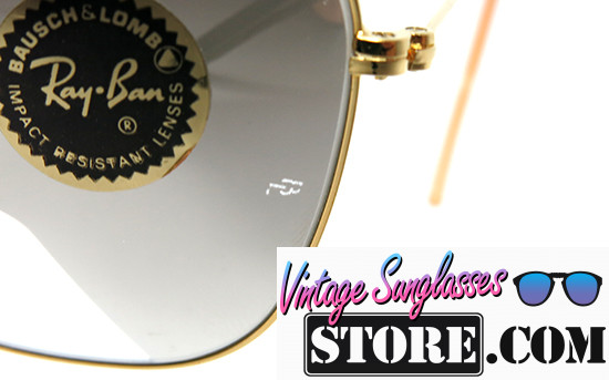 Ray Ban Caravan Gold Pilot 3/4 Mirror Bausch & Lomb 58mm