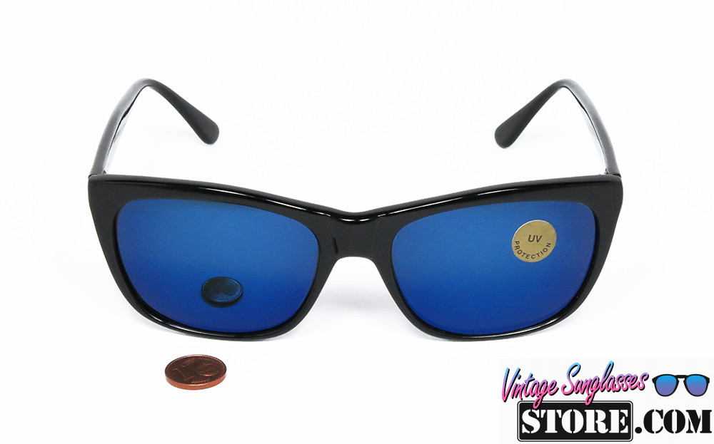 Persol RATTI 09219 95 Black Blue Mirror square sunglasses