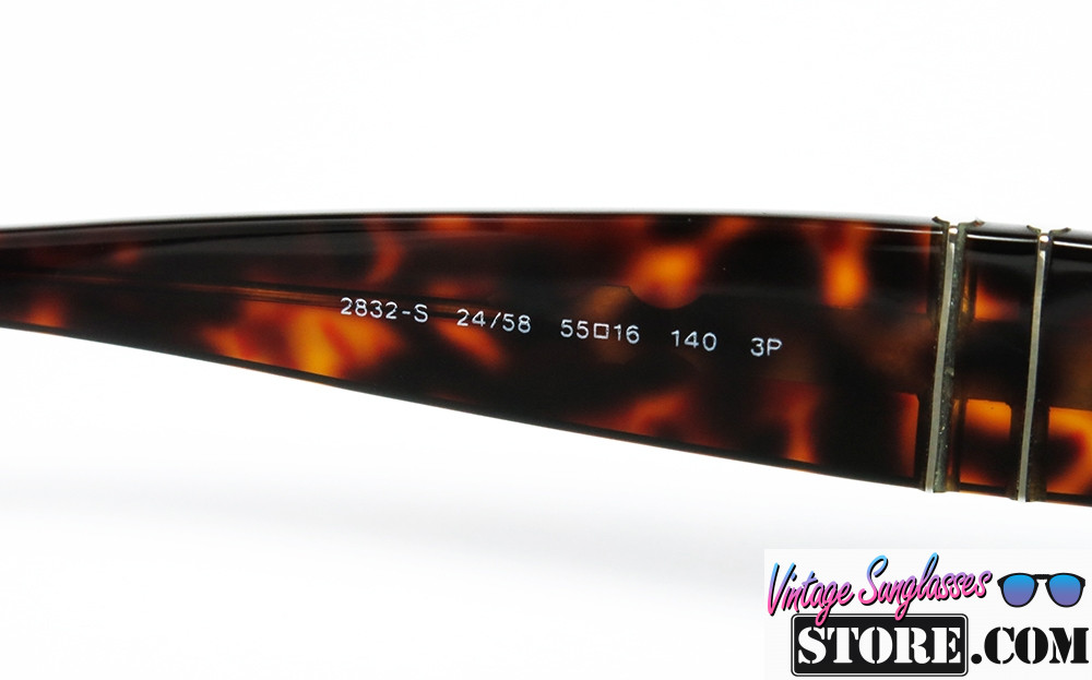 Persol 2832-S 24-58 POLARIZED Spotted Tortoise Silver sunglasses