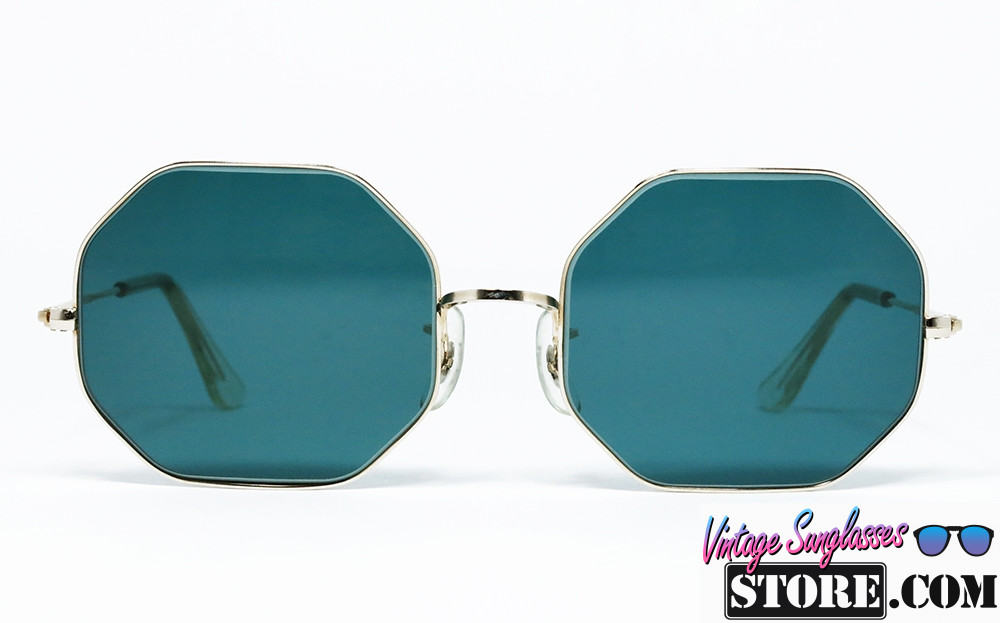 Ray Ban OCTAGON 54mm Gold Turquoise sunglasses
